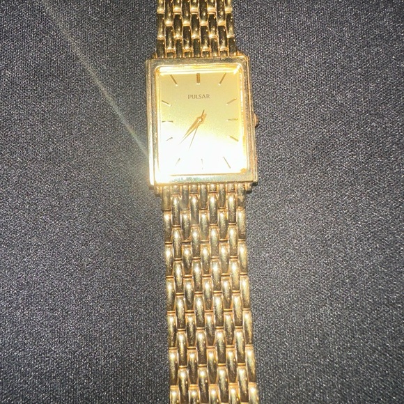 Pulsar | Jewelry | Pulsar Gold Square Face Watch | Poshmark